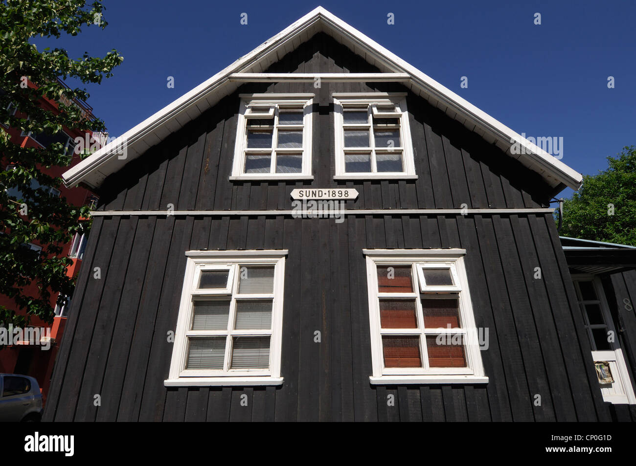 Traditional timber house in Reykjavik, Iceland Stock Photo - Alamy