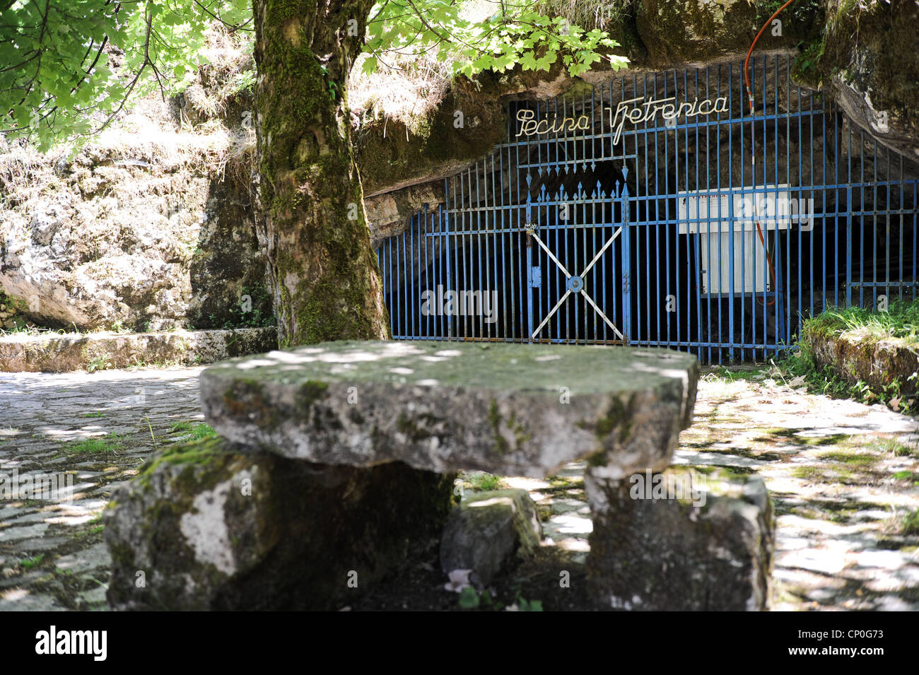 Entrance of cave Vjetrenica, which is the largest and most important ...