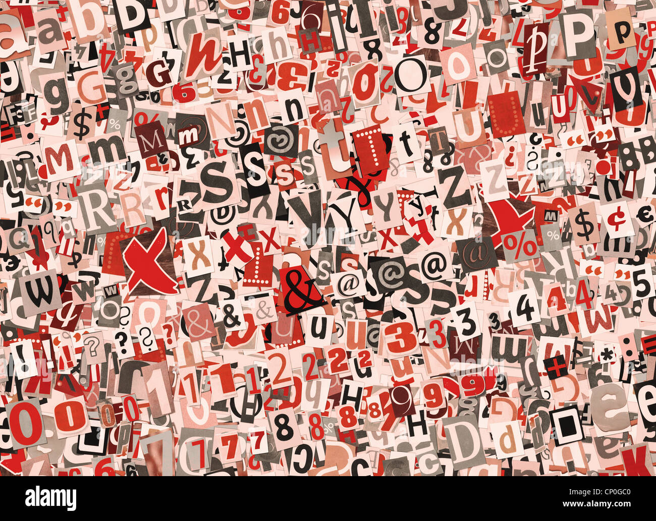 Newspaper print cuttings alphabet hi-res stock photography and images ...