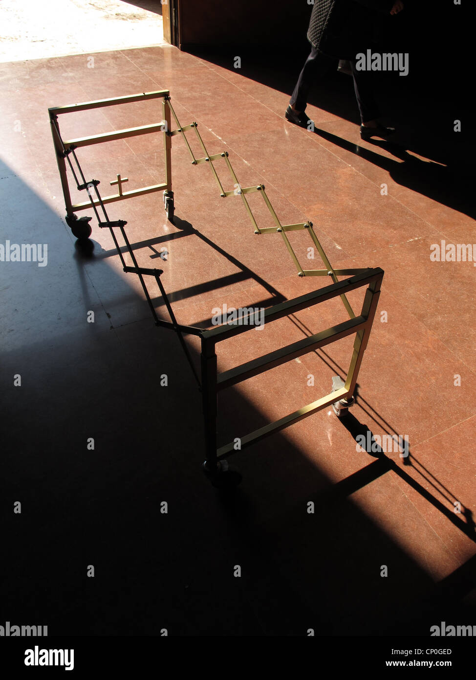 coffin stand inside church in rome italy Stock Photo - Alamy