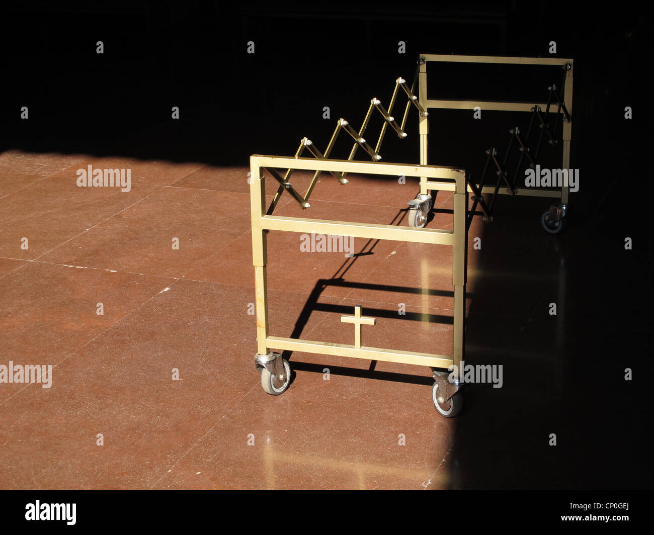 coffin stand inside church in rome italy Stock Photo - Alamy