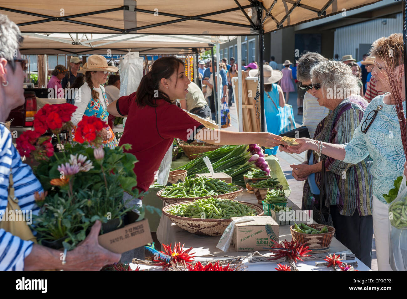 Santa Fe Farmer's Market. New Mexico. USA Stock Photo - Alamy
