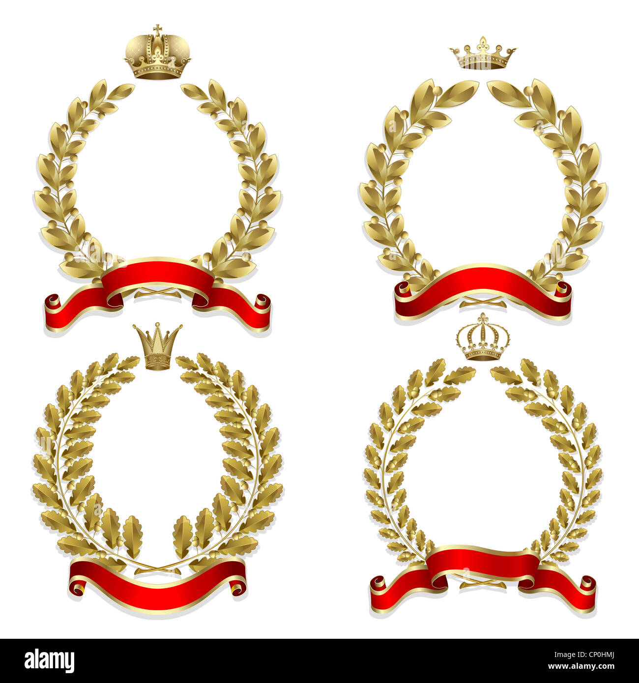 Gold laurel wreath hi-res stock photography and images - Alamy
