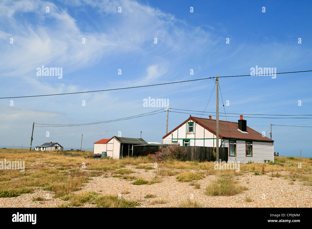 landscape with bungalow Romney Marsh Kent England Stock Photo - Alamy