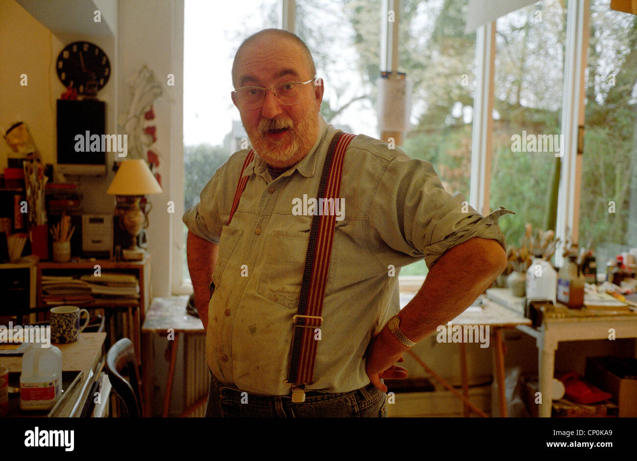 Anthony Green RA. Artist in his studio in Cambridgeshire. March 2004 ...