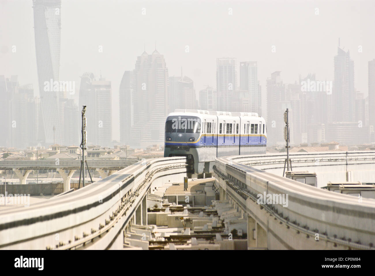 View from the monorail, Palm Jumeirah, Dubai, United Arab Emirates ...
