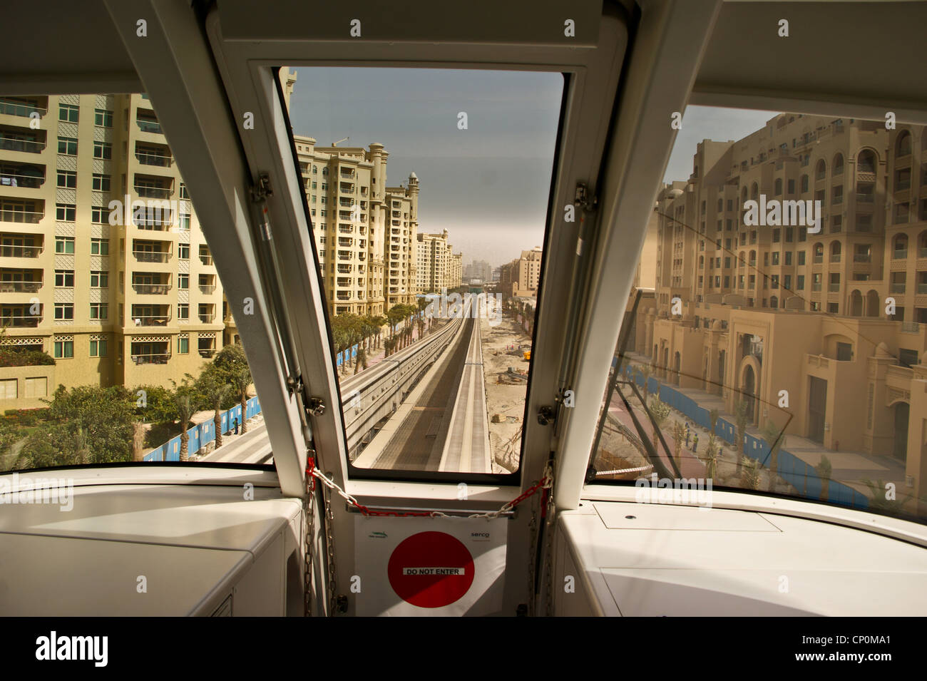 View from the monorail, Palm Jumeirah, Dubai, United Arab Emirates ...