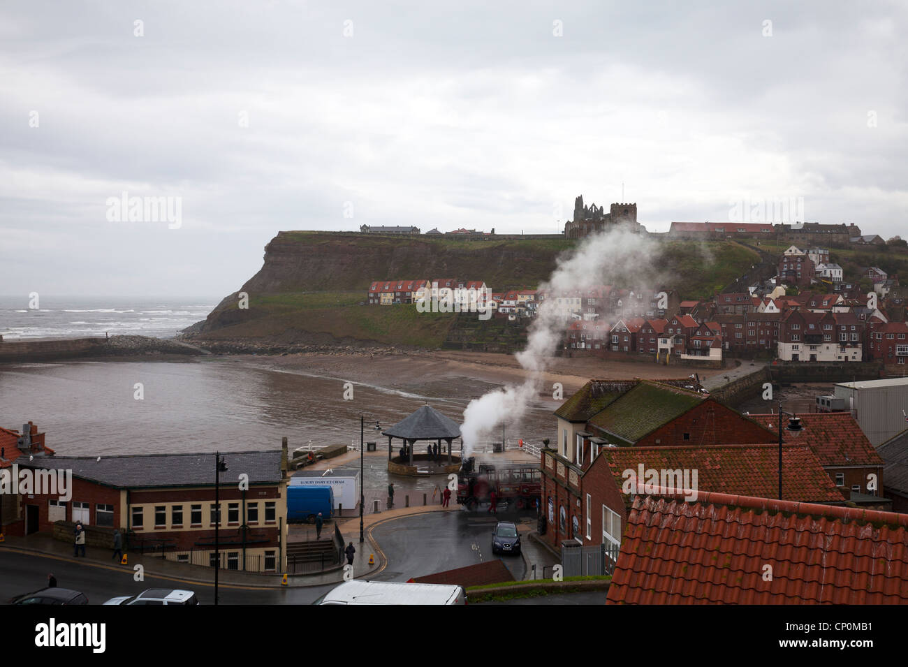 Whitby Town, Yorkshire, An old vintage Sentinel DG6 steam and ...