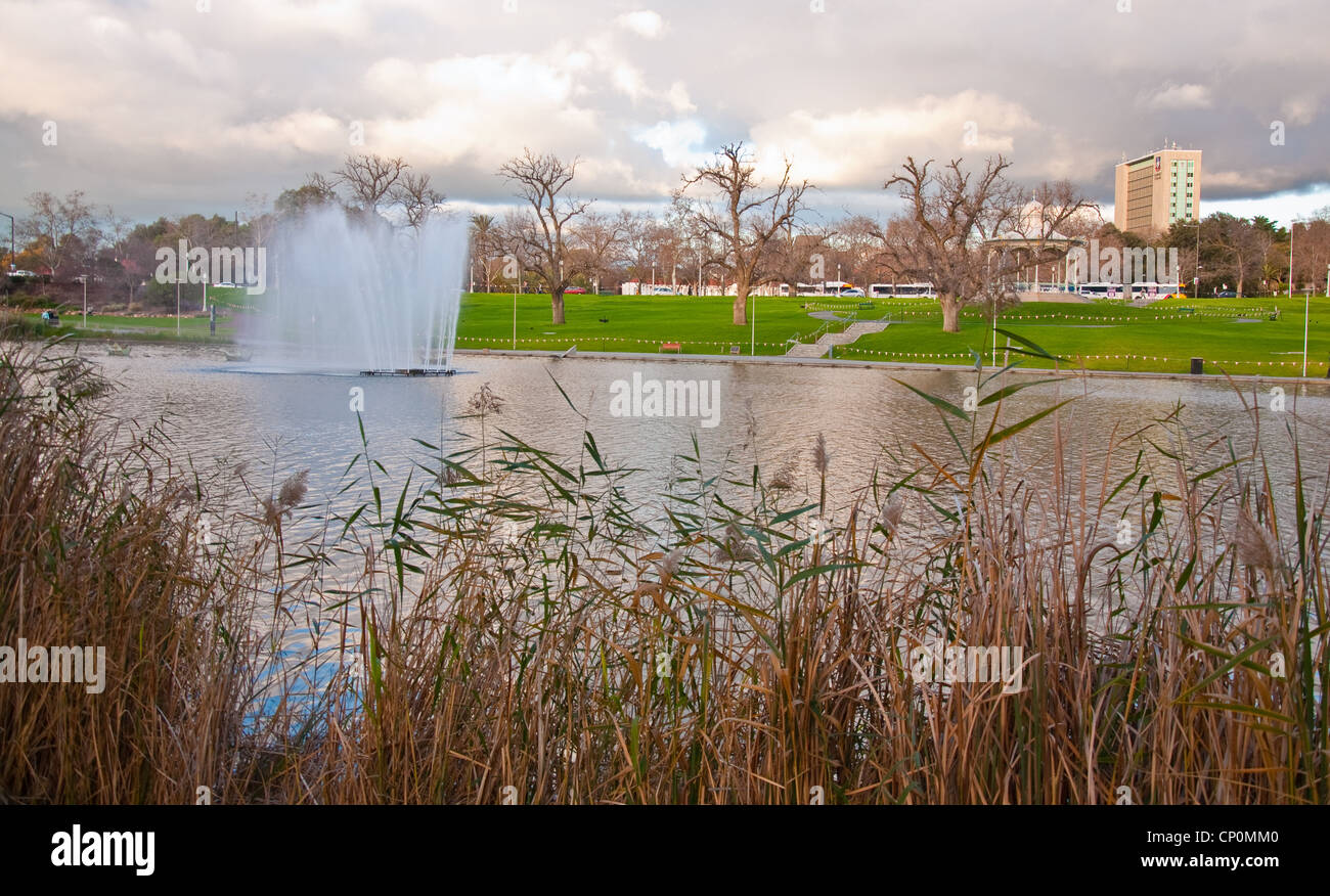 the downtown adeilaide and the river Stock Photo - Alamy