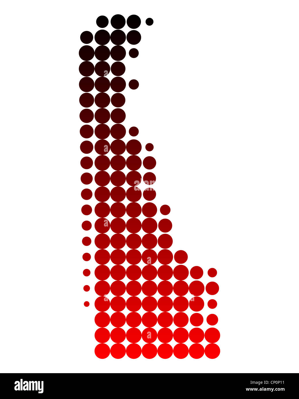 Map of Delaware Stock Photo - Alamy