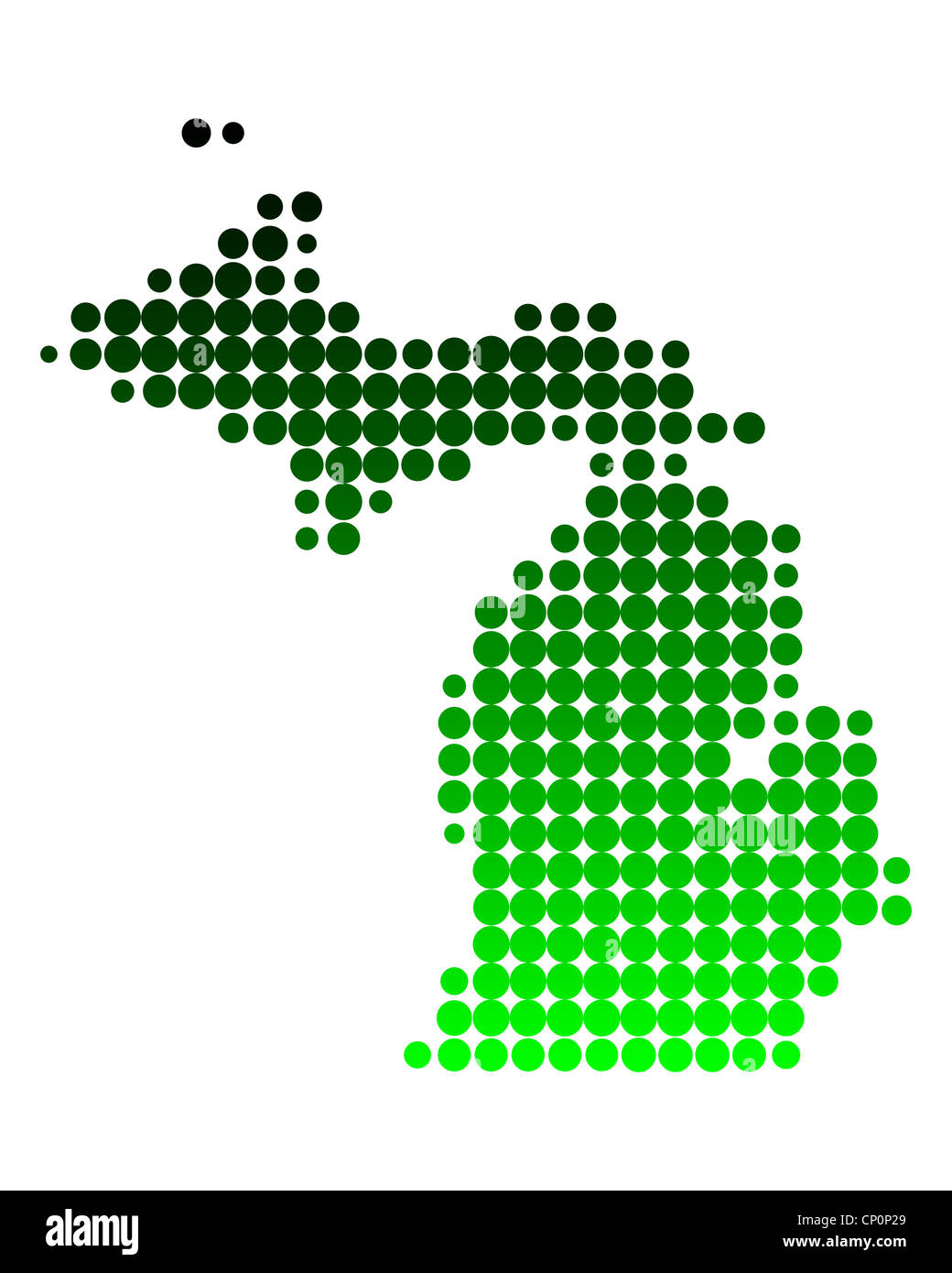 Map of Michigan Stock Photo - Alamy