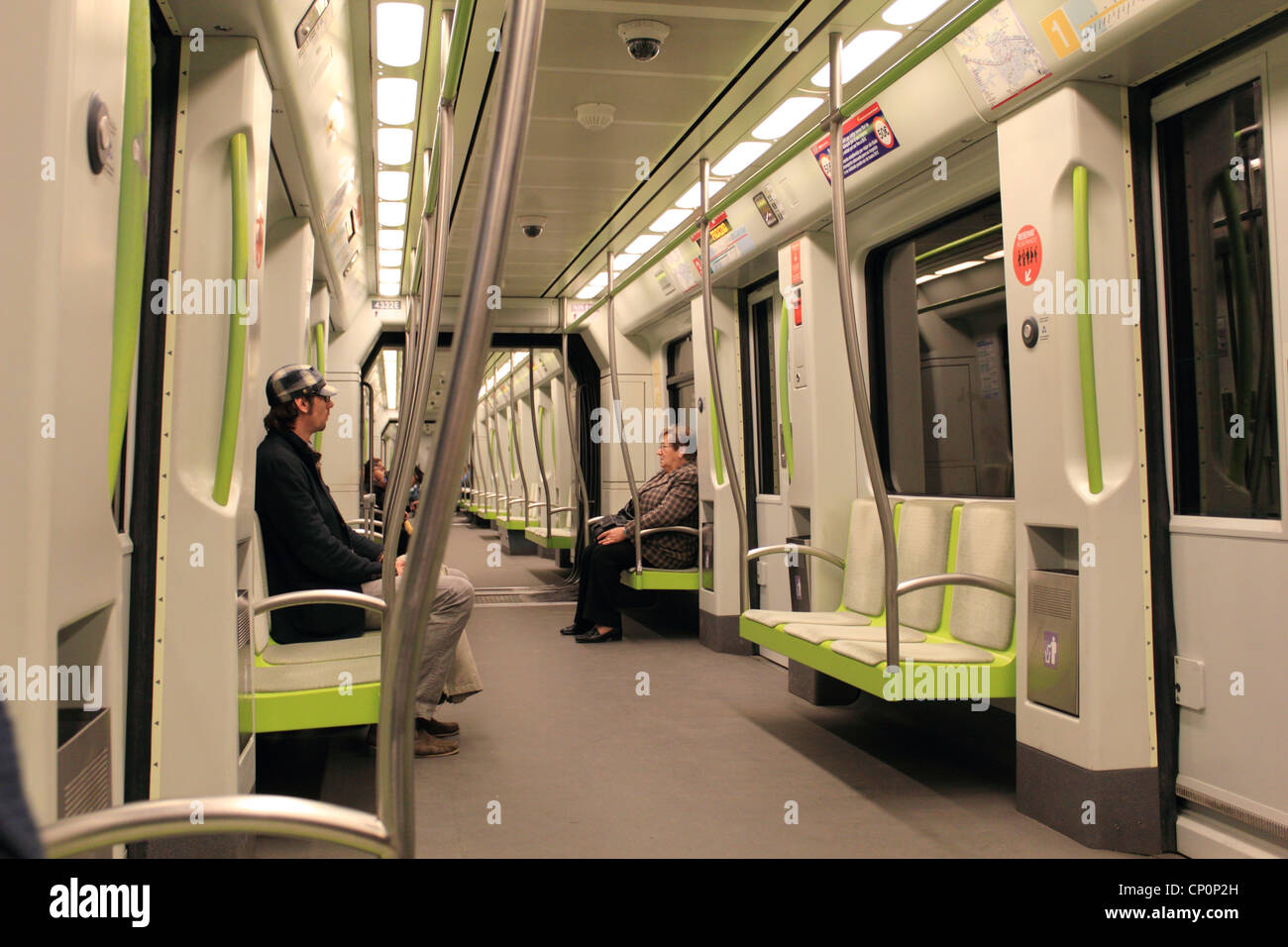 Metro train Valencia Spain Stock Photo - Alamy