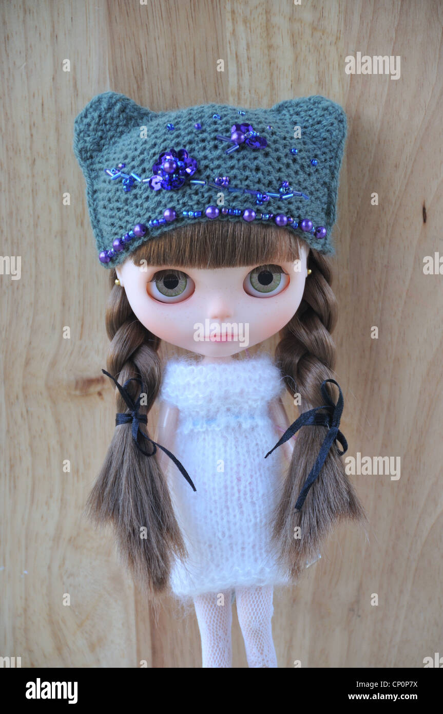 Custom Blythe Doll close up (Base doll - Raspberry Sorbet Stock Photo ...