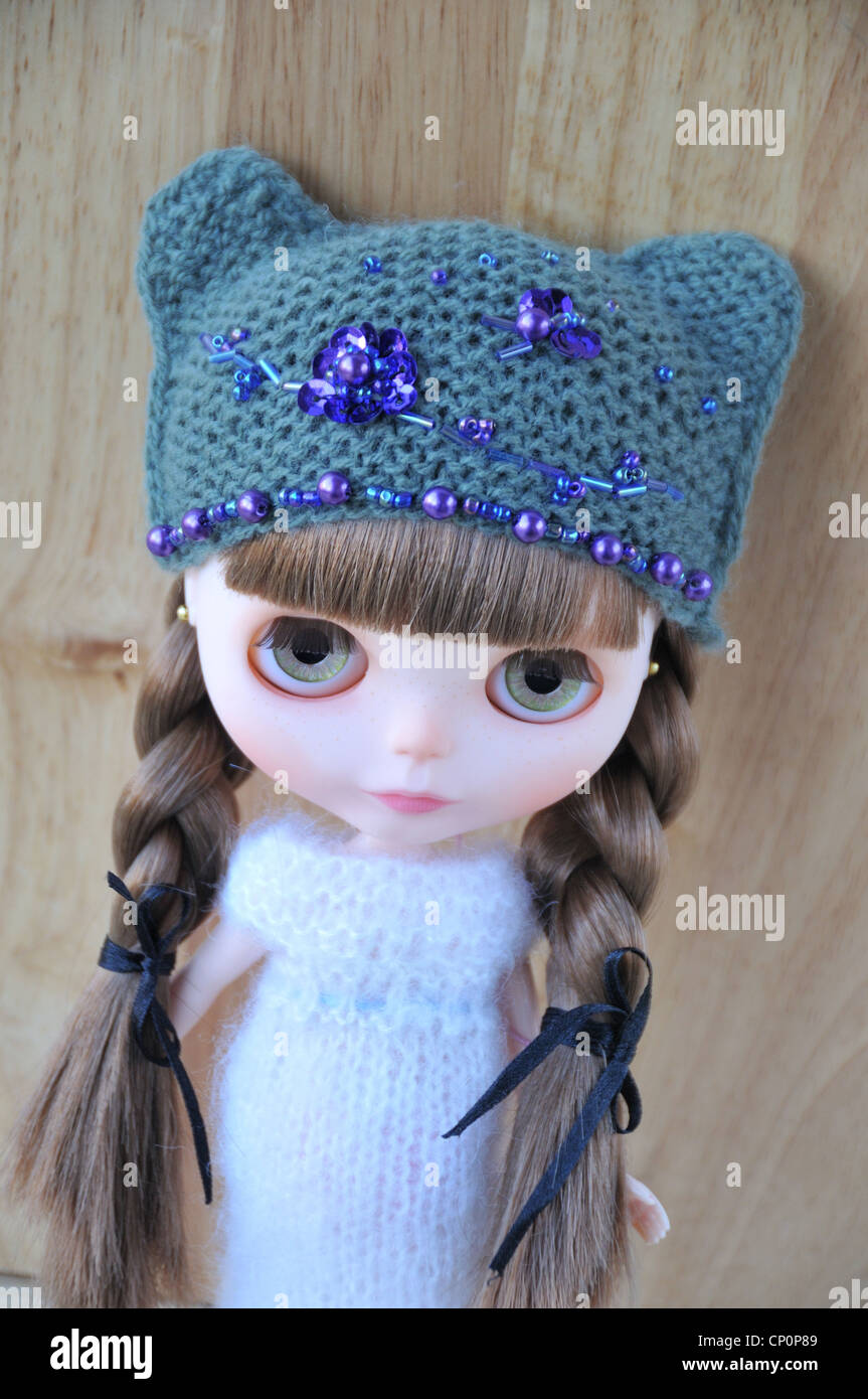 Custom Blythe Doll close up (Base doll - Raspberry Sorbet Stock Photo ...