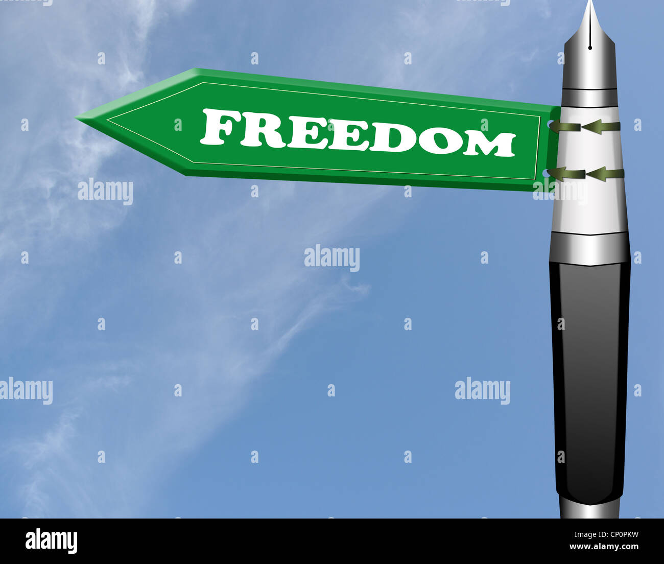 Freedom next exit sign hi-res stock photography and images - Alamy