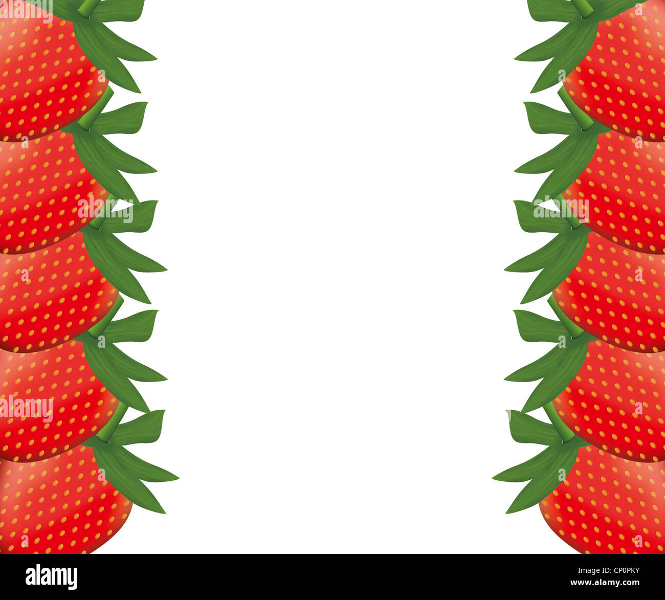 Strawberries border hi-res stock photography and images - Alamy