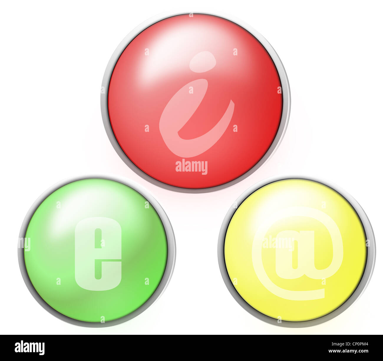 Colorful email buttons Stock Photo - Alamy