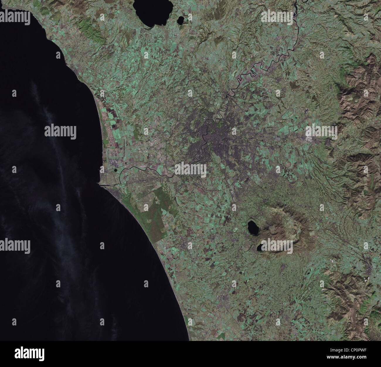 Satellite image of rome hi-res stock photography and images - Alamy