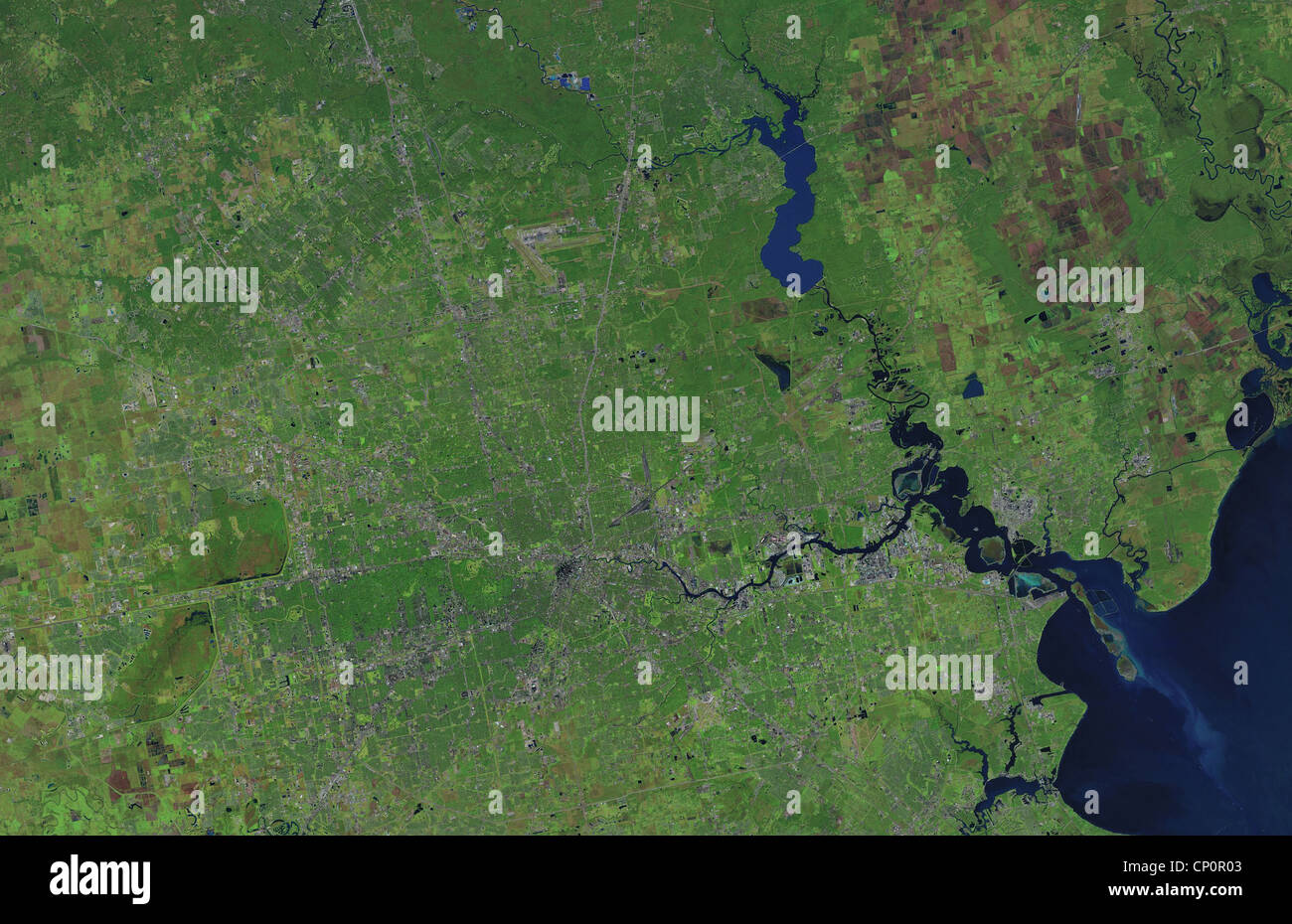 satellite image of Houston, Texas Stock Photo - Alamy