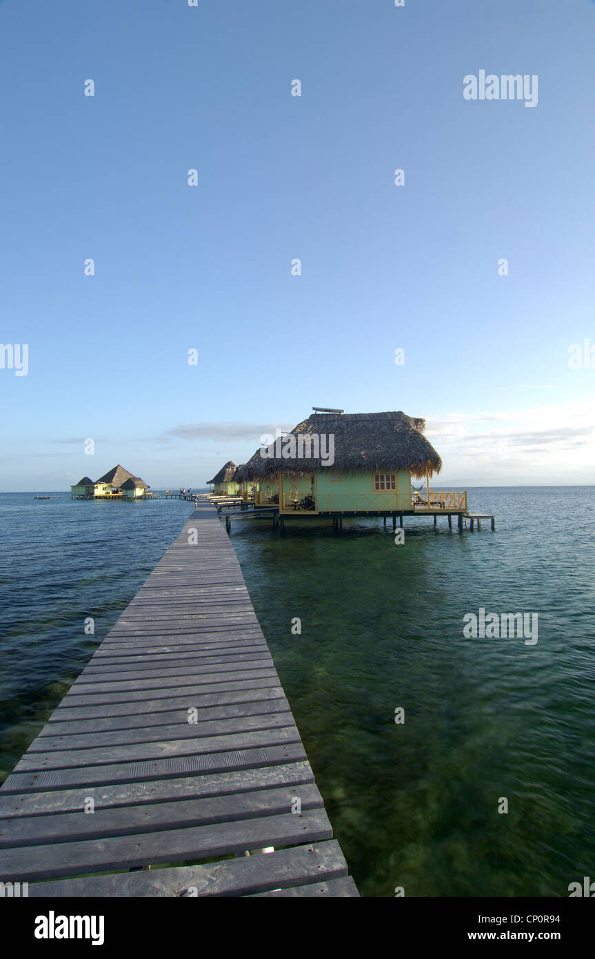 Punta Caracol Aqua Lodge, Colon Island Stock Photo - Alamy