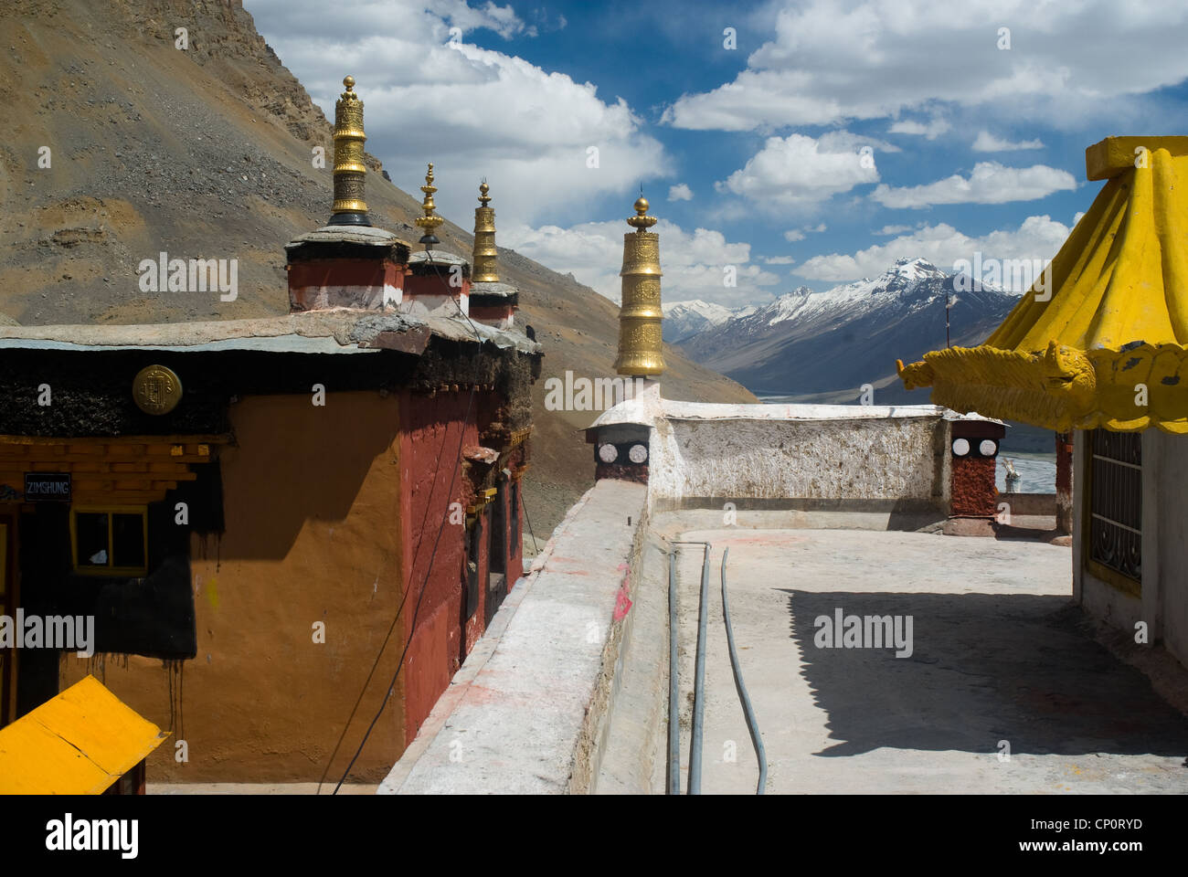Ancient Key (Ki) monastery in Spiti valley, Indian Himalaya Stock Photo ...
