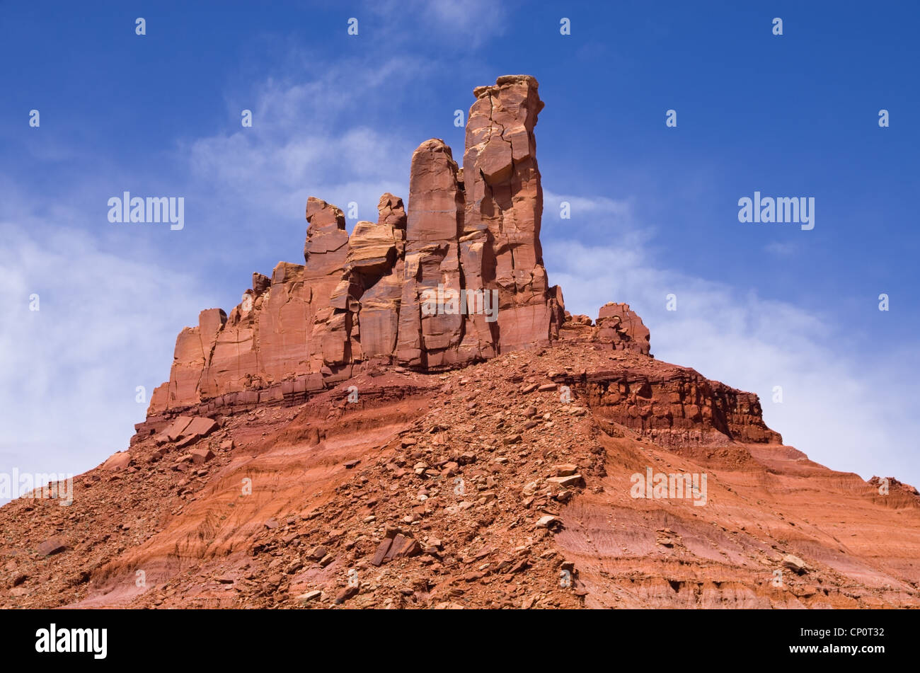 North Six Shooter desert sandstone tower in Utah Stock Photo - Alamy
