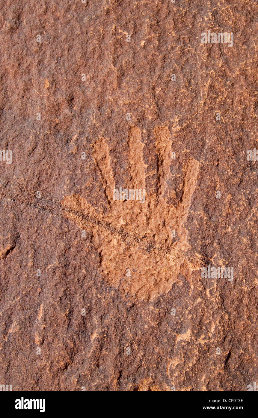 Native american hand print wall hi-res stock photography and images - Alamy