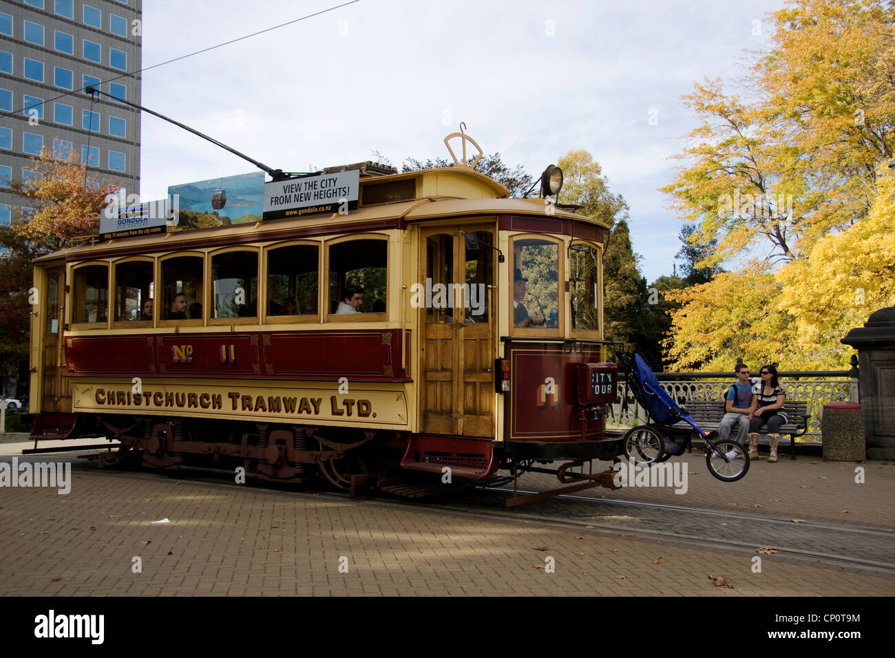 Christchurch Tramway circuits the central city of Christchurch Stock ...