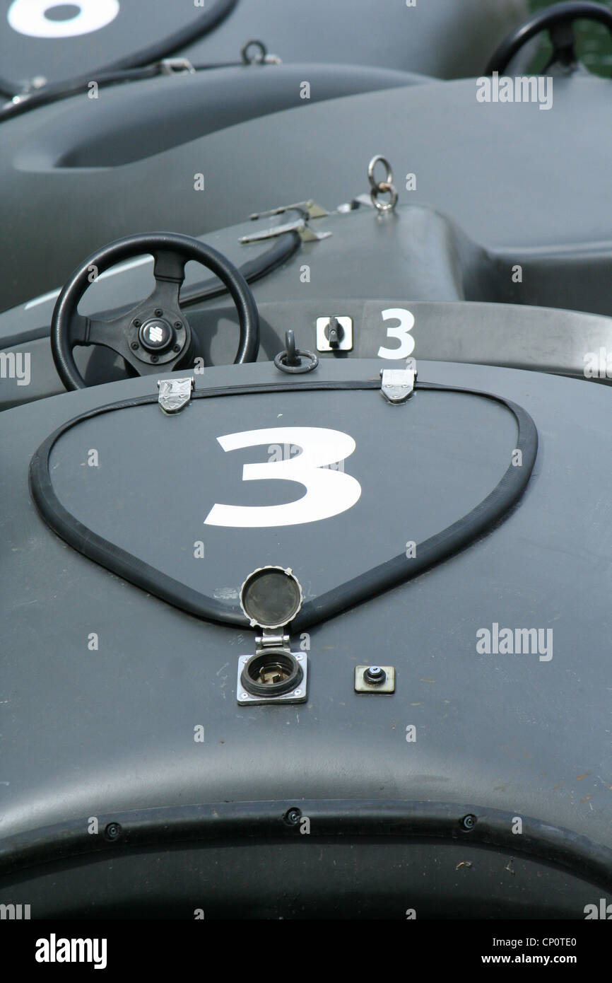 Electric boat number 3 Stock Photo - Alamy