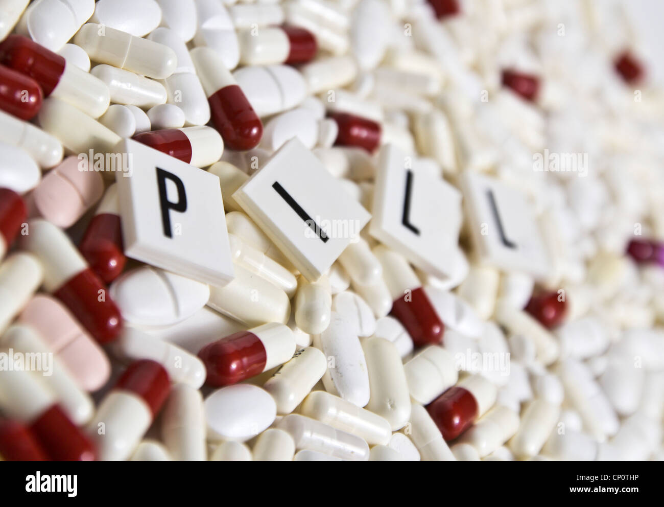 text pill written over pills Stock Photo - Alamy