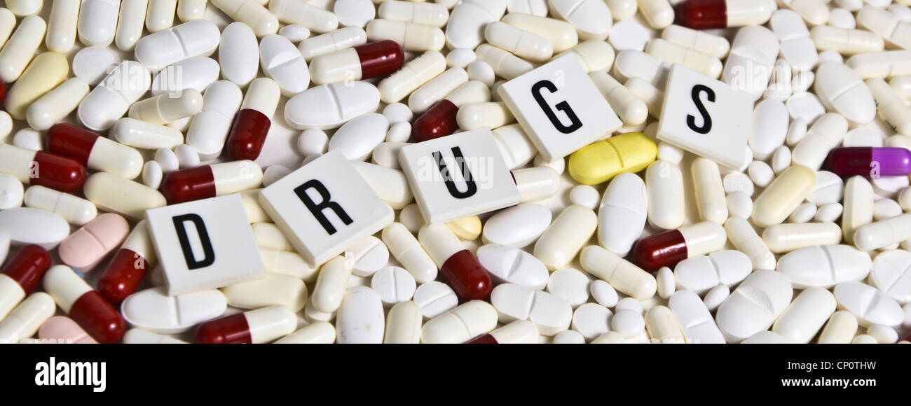 Pills text hi-res stock photography and images - Alamy