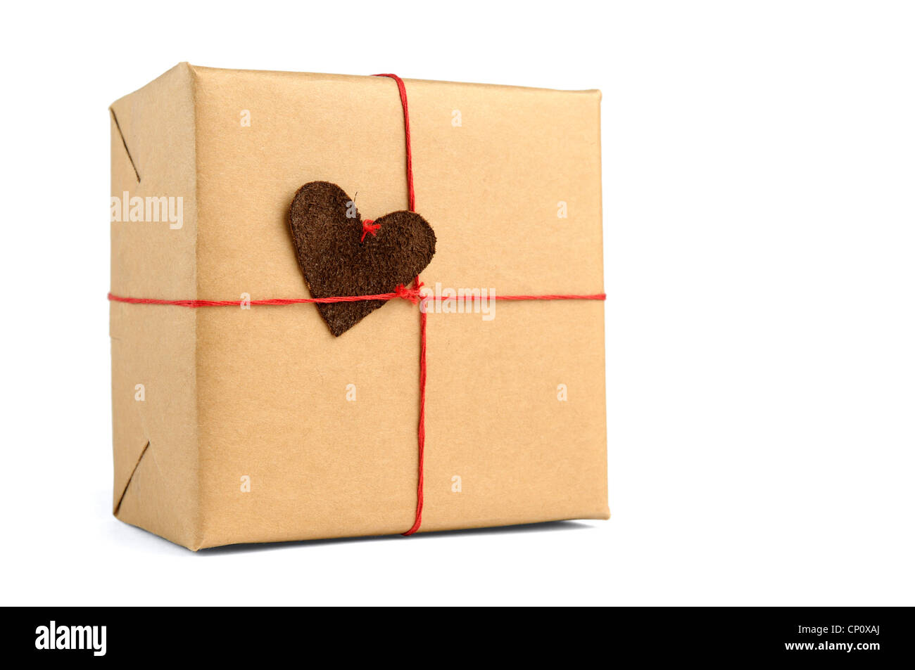 Wrapped gift box isolated on white background Stock Photo - Alamy