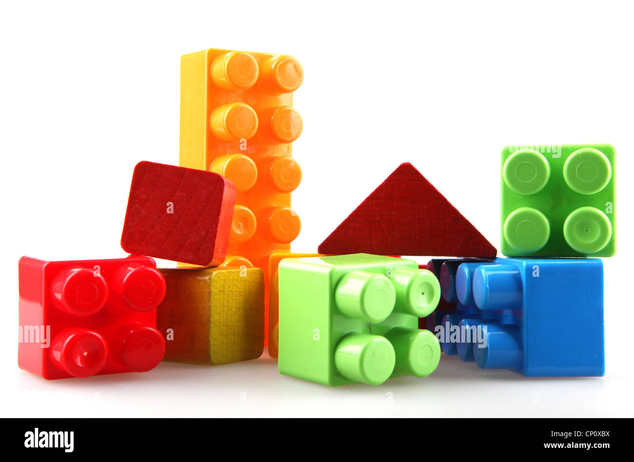 Toy block house Cut Out Stock Images & Pictures - Alamy