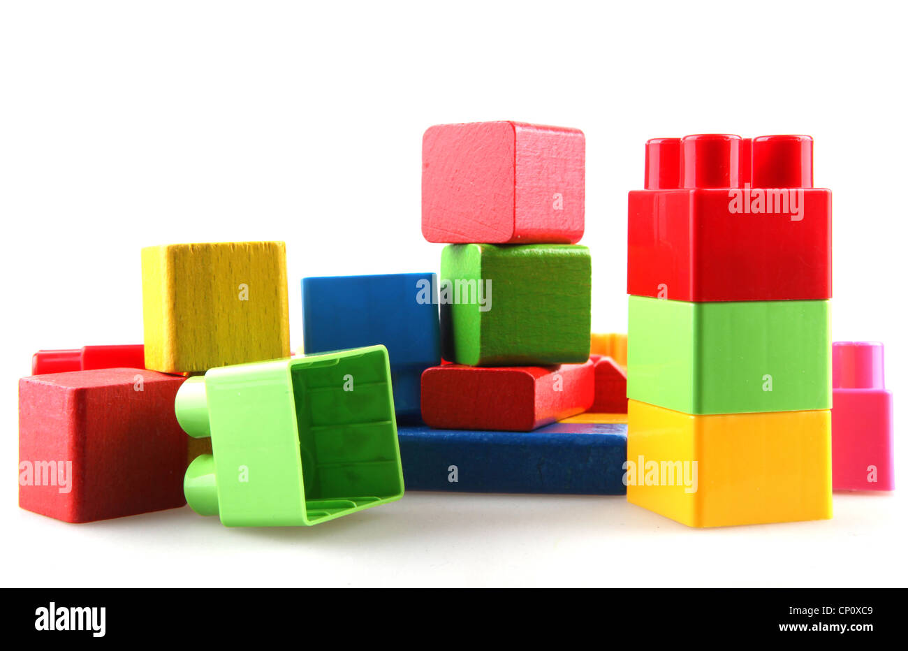 Toy block house Cut Out Stock Images & Pictures - Alamy