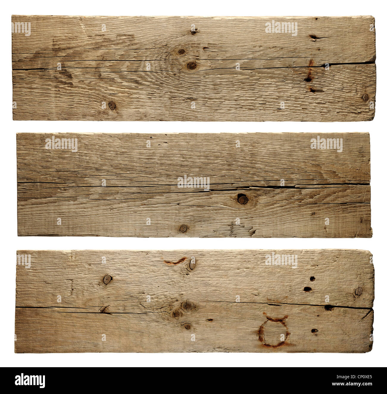 Old wood boards isolated on white background Stock Photo - Alamy