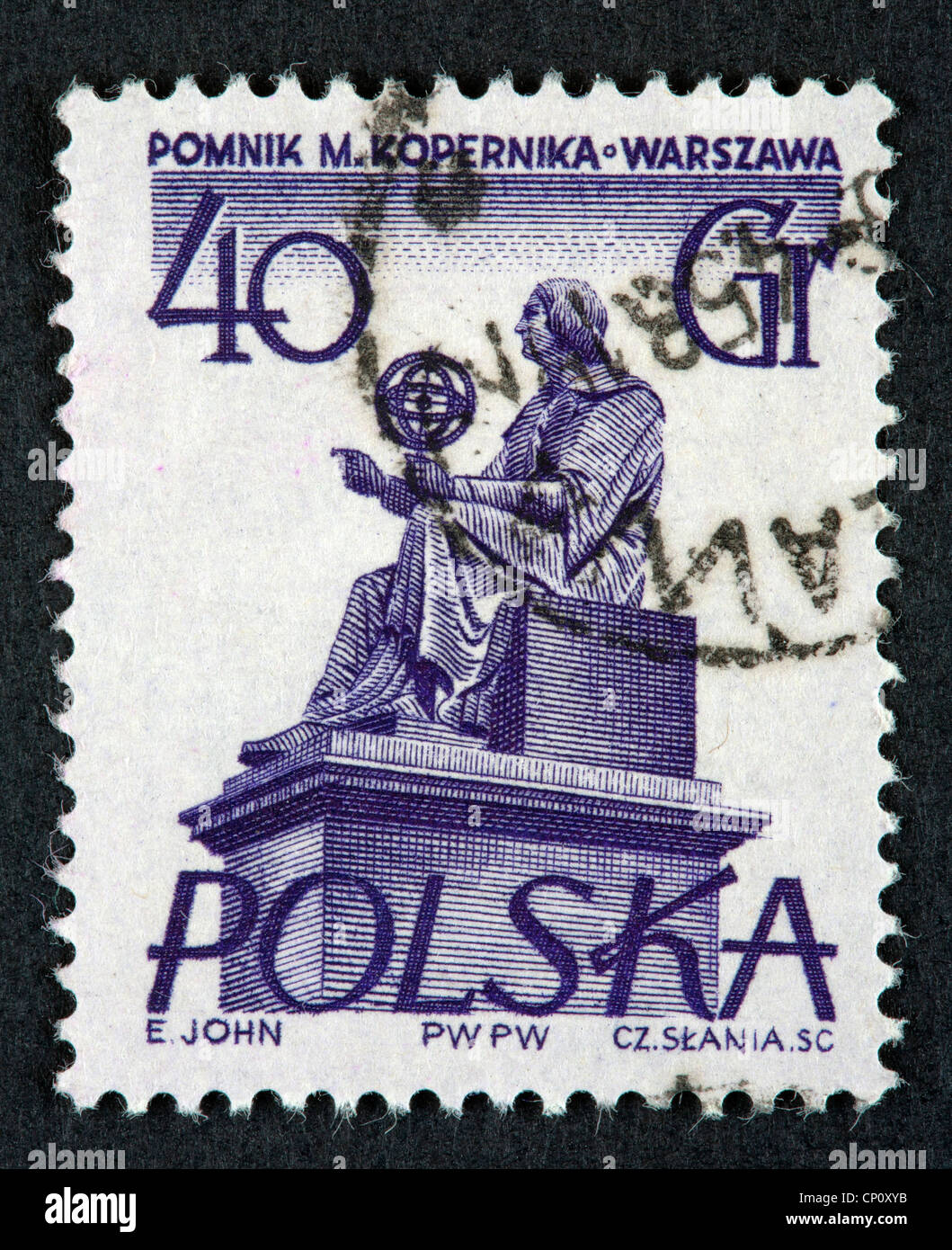 Polish postage stamp Stock Photo - Alamy