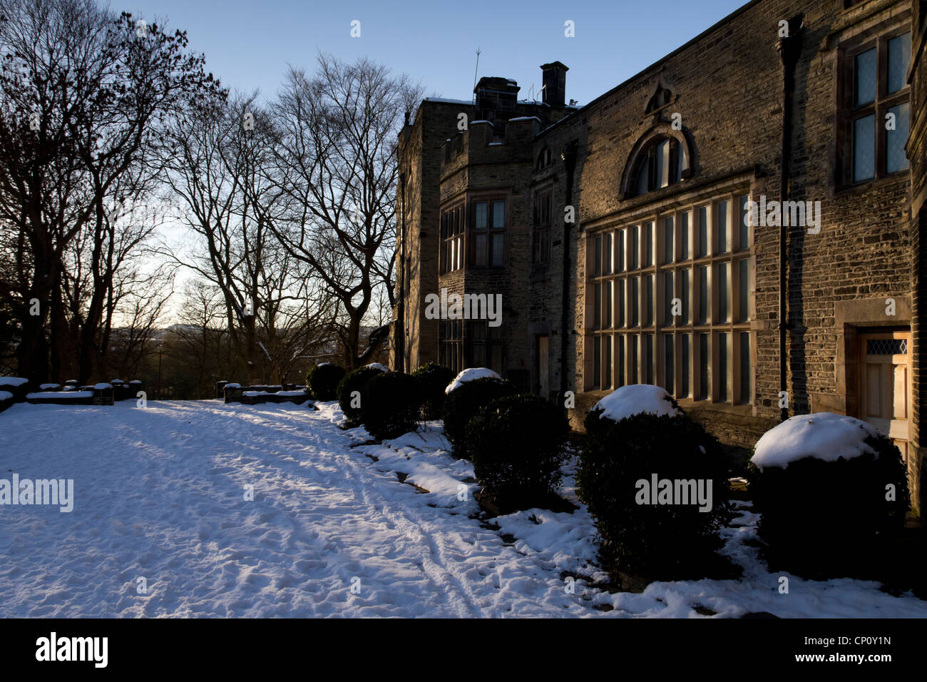 Bolling Hall Bradford, in winter. Bolling Hall is one of Bradfords ...
