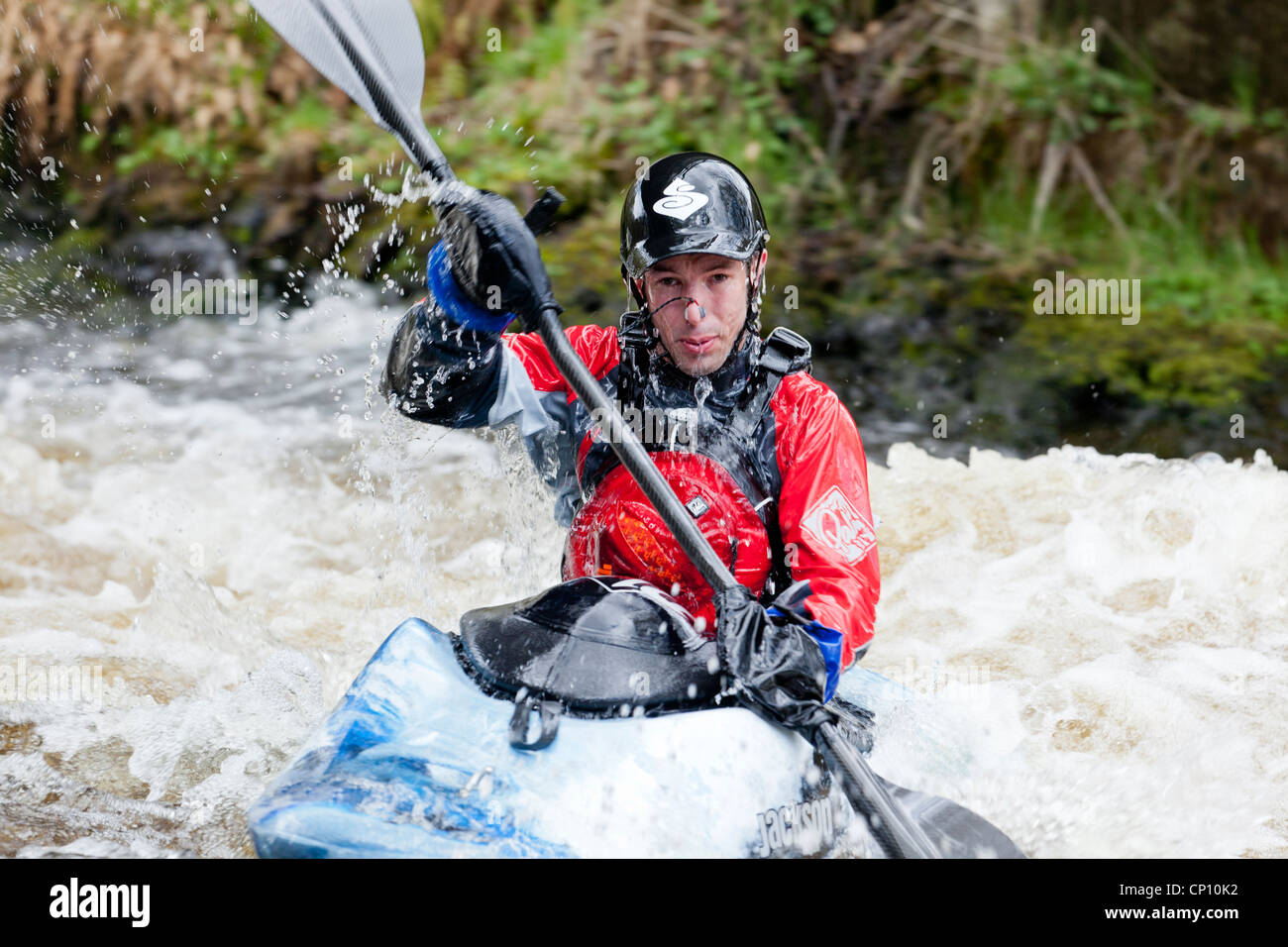 white water kayaking in bala north wales, snowdonia, canolfan on the ...