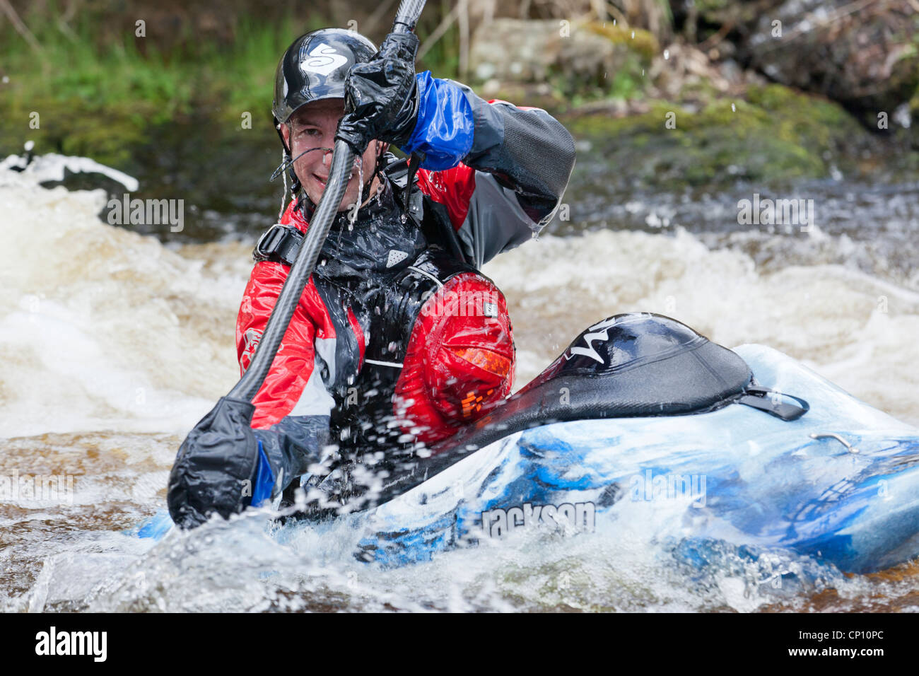 white water kayaking in bala north wales, snowdonia, canolfan on the ...