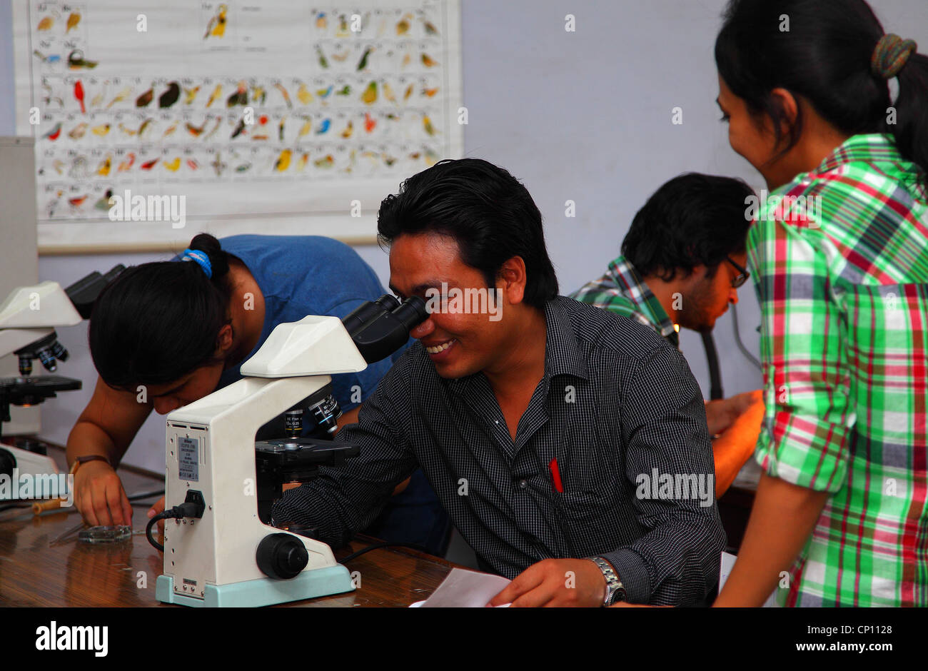 Student working in Lab Stock Photo - Alamy