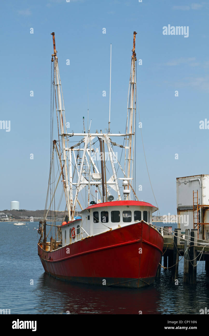 Commercial fishing trawler docked in Provincetown, Cape Cod ...