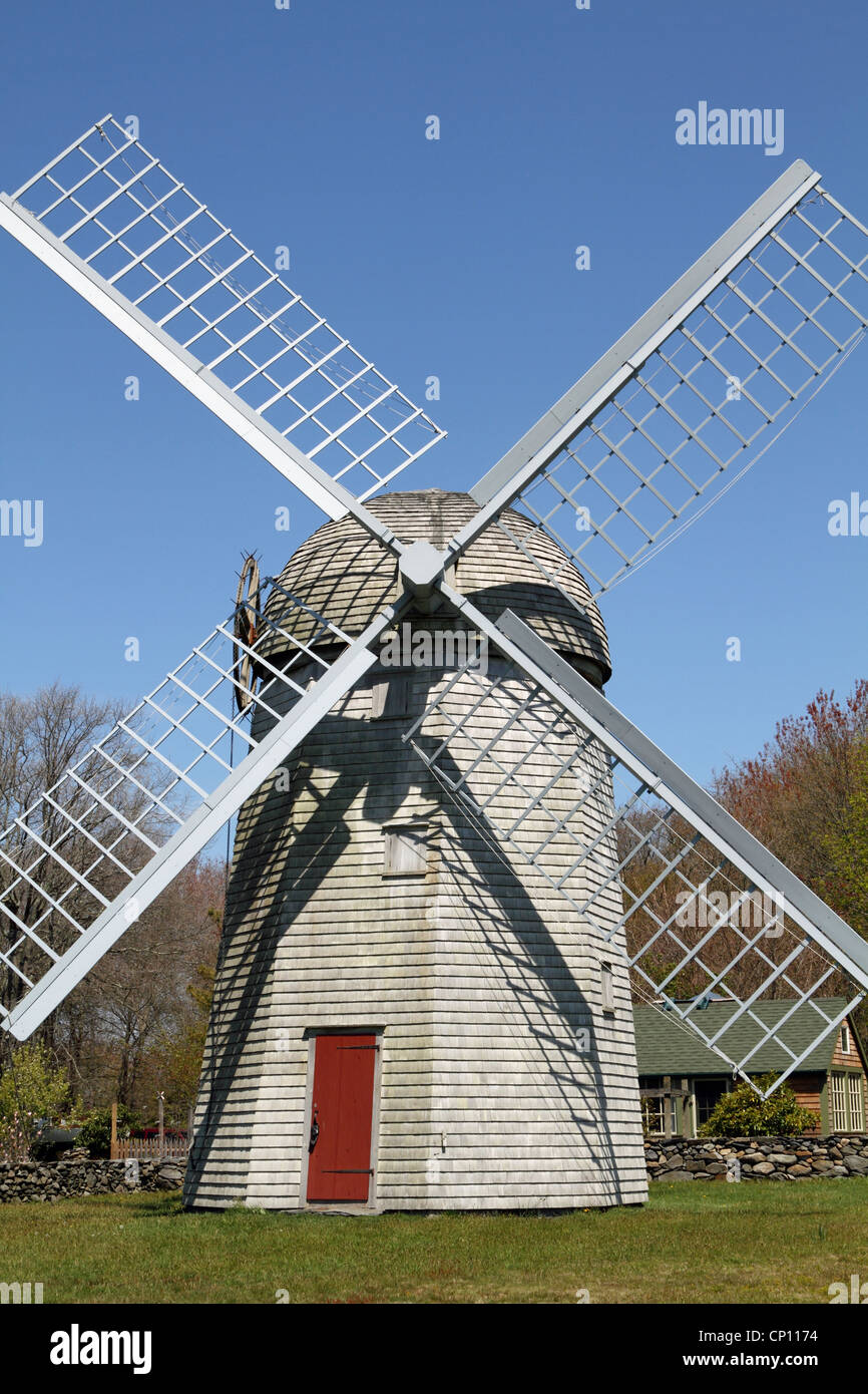 A restored 1787 windmill originally used to grind corn. Jamestown ...