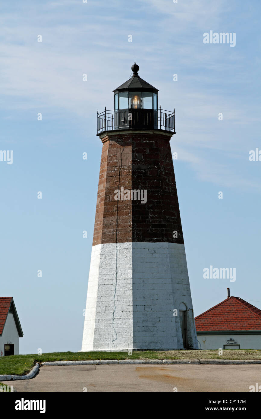 Point Judith Light sits on the far western point of Narragansett Bay ...
