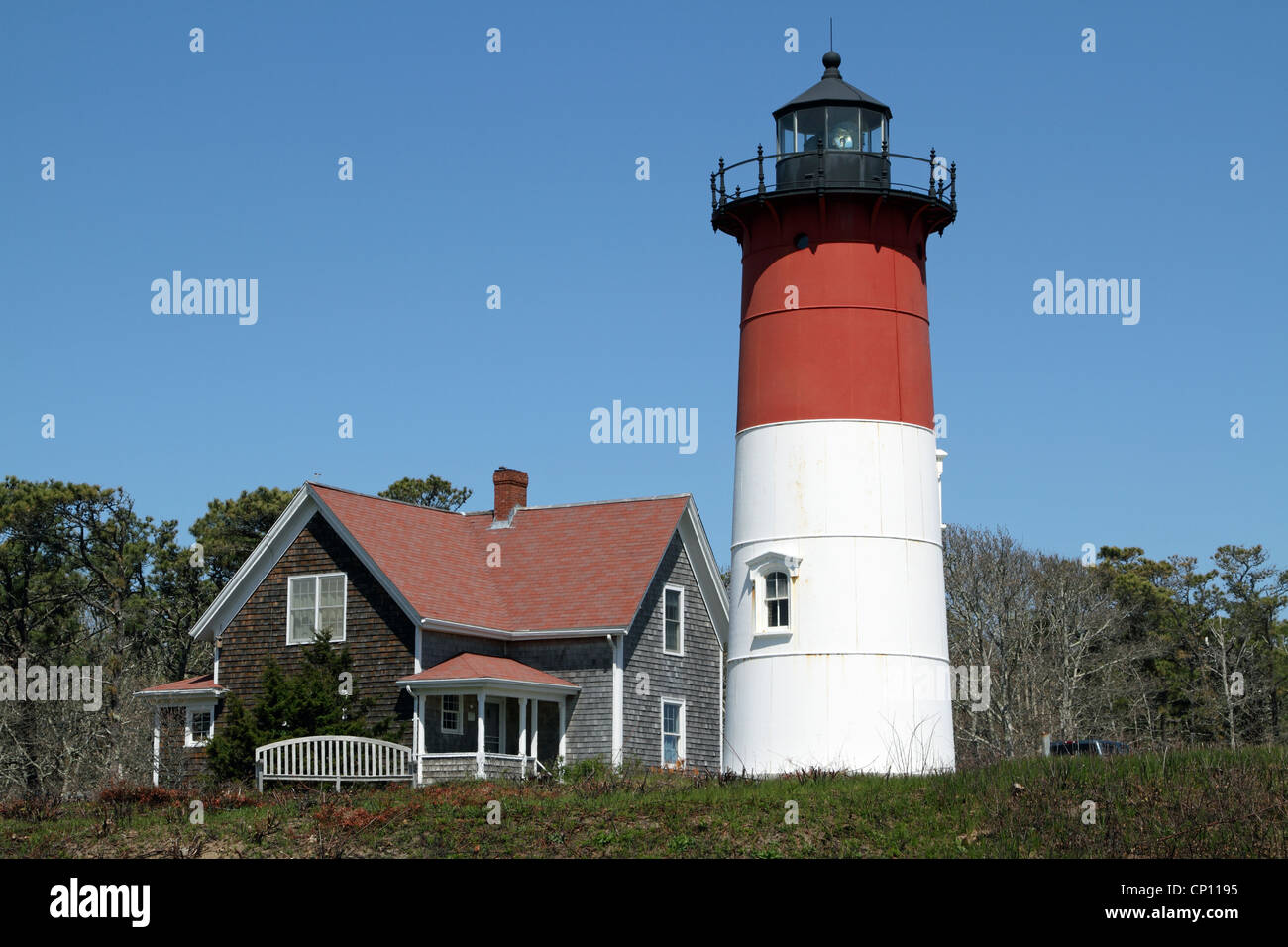 Nauset Beach Light, Eastham, Cape Cod, Massachusetts, USA Stock Photo ...