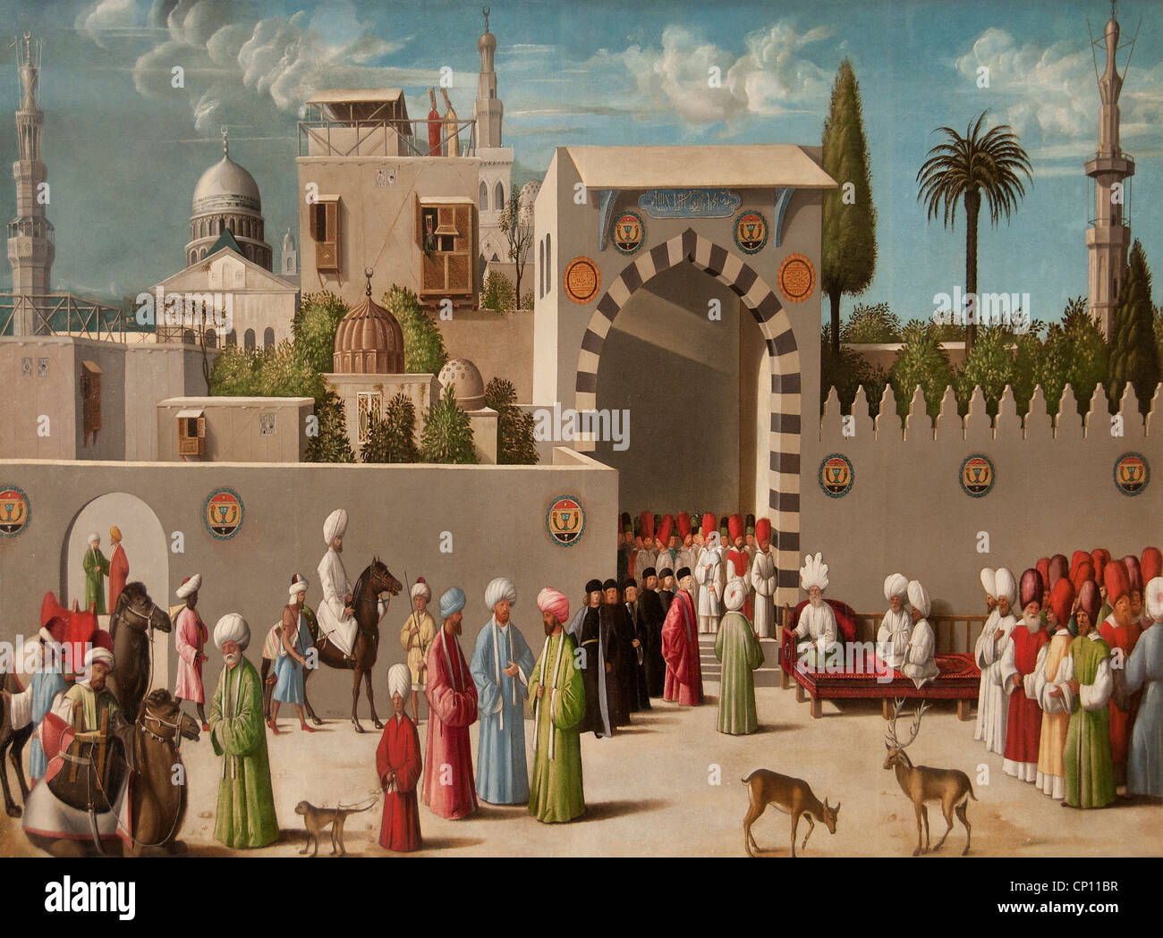 Receiving a Venetian Delegation at Damascus in 1511 Denice 16th century ...