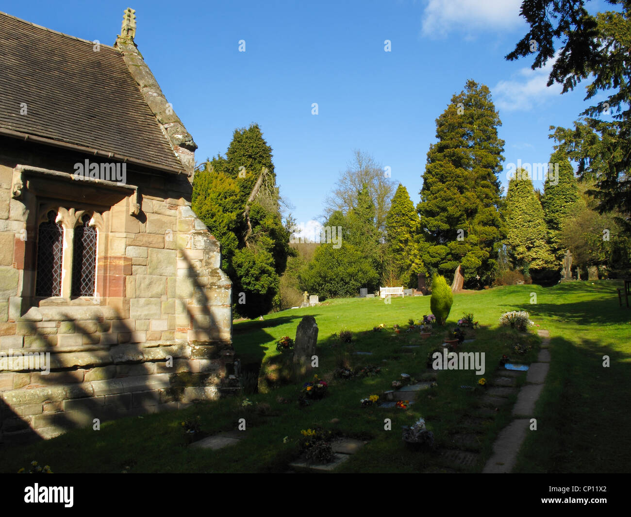 Churchyard of St. Leonard's Church, Clent, Worcestershire, England, UK ...