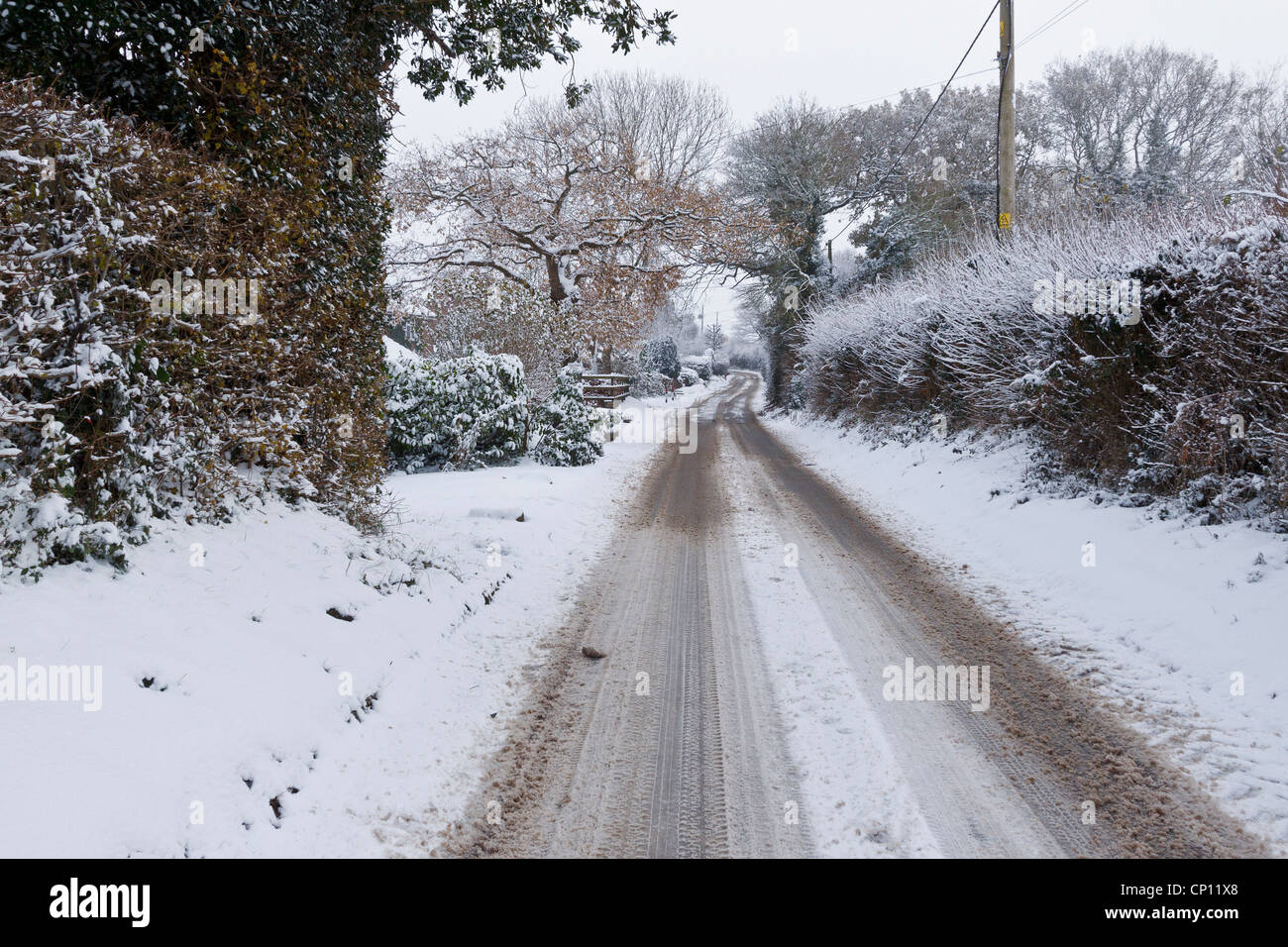 Early snowfall at the beginning of December in a small "North Norfolk ...