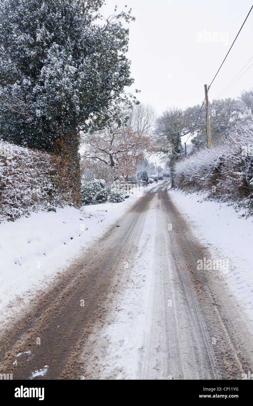 Early snowfall at the beginning of December in a small "North Norfolk ...