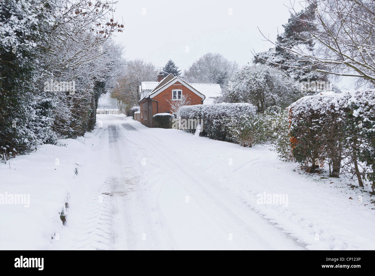 Early snowfall at the beginning of December in a small "North Norfolk ...