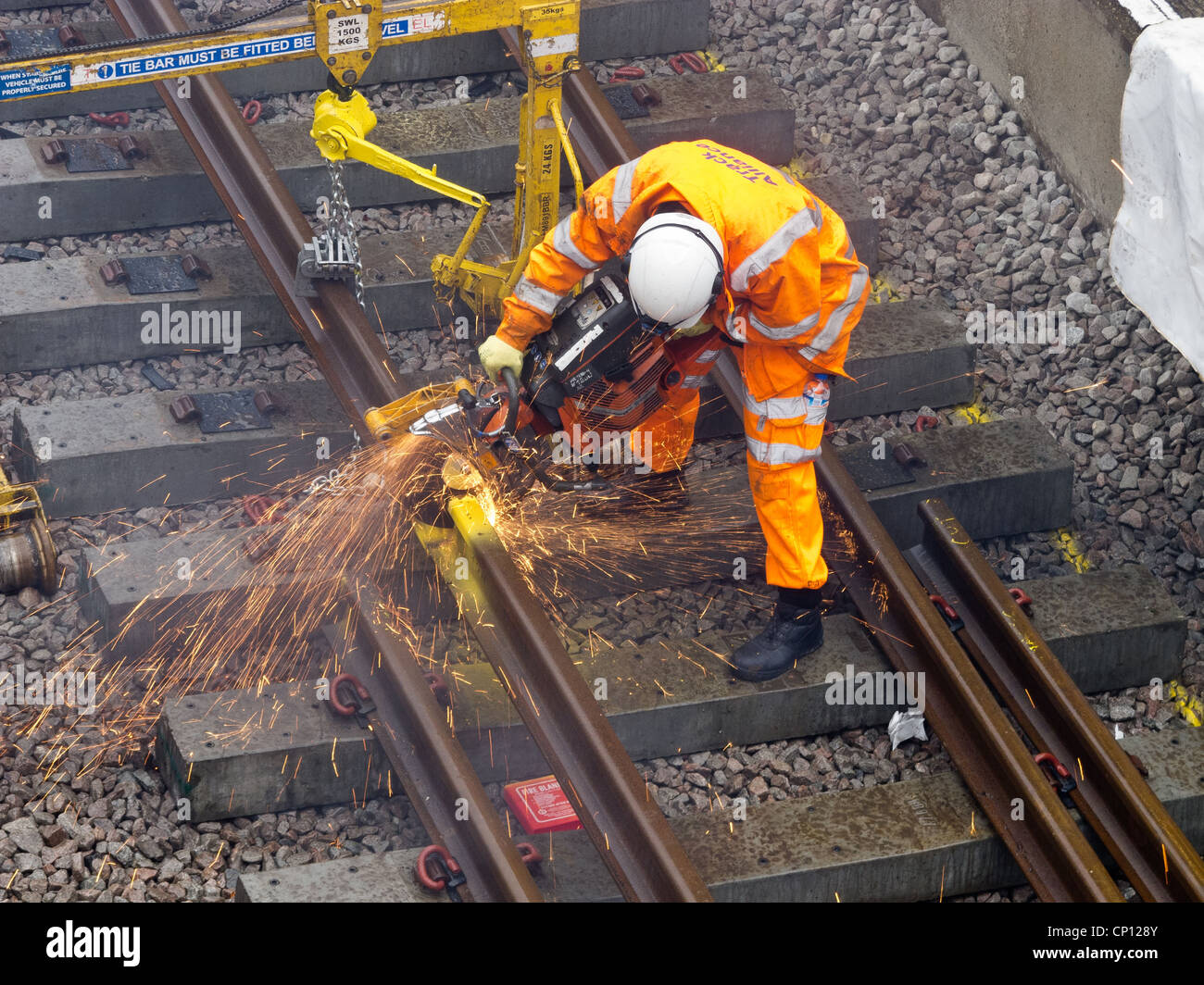 Continuous rail railway hi-res stock photography and images - Alamy